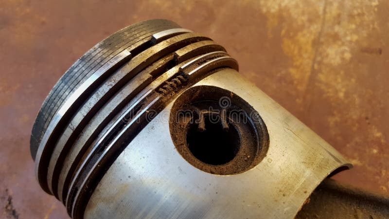 Diesel Piston, the Main Driving Component on the Engine Stock Photo ...