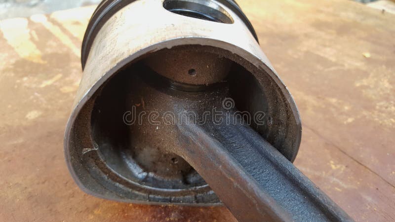 Diesel Piston, the Main Driving Component on the Engine Stock Image ...