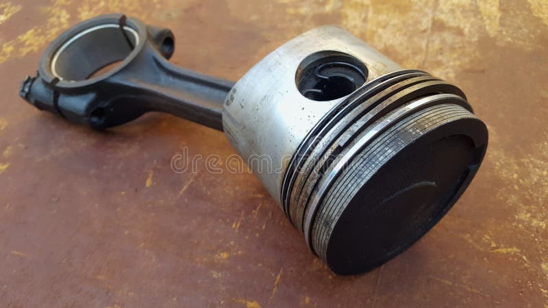 Diesel Piston, the Main Driving Component on the Engine Stock Image ...