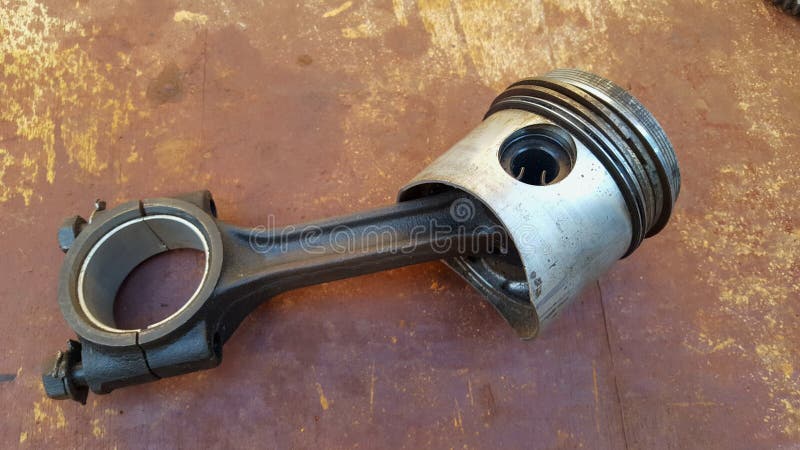 Diesel Piston, the Main Driving Component on the Engine Stock Image ...