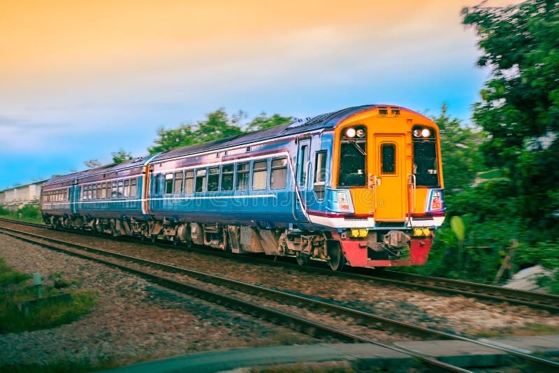 Diesel Railcar on the Railway. Stock Photo - Image of diesel, tourism ...