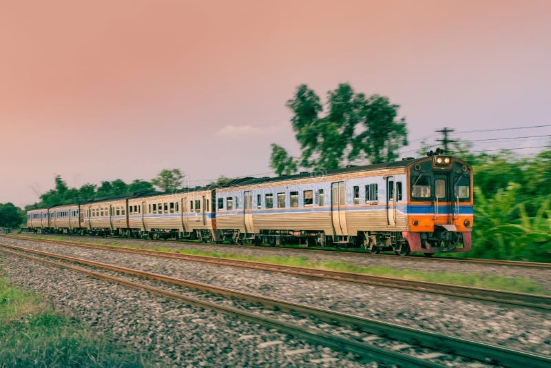 Diesel Railcar on the Railway. Stock Image - Image of railcar, cargo ...