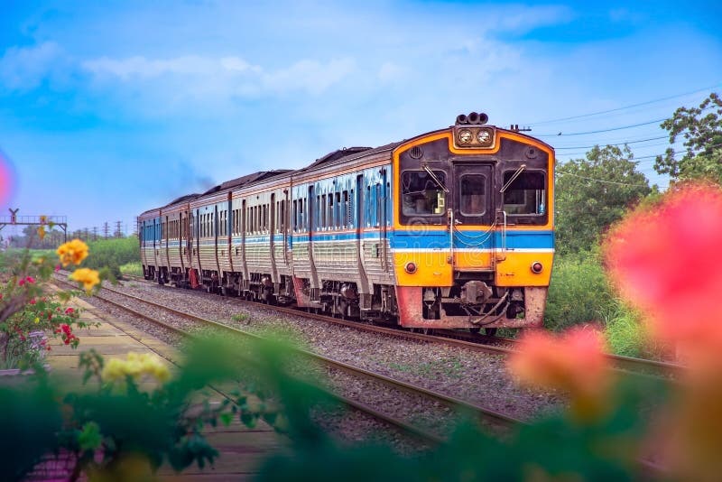Diesel Railcar on the Railway. Stock Photo - Image of rail, unit: 273668620