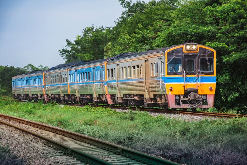 Diesel Railcar on the Railway. Stock Photo - Image of vehicle, travel ...