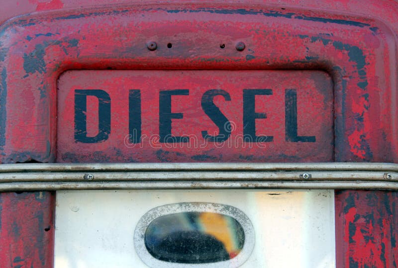 Diesel sign on gas pump stock photo. Image of travel - 23348000