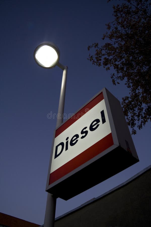 Diesel sign at gas station stock photo. Image of energy - 11551568