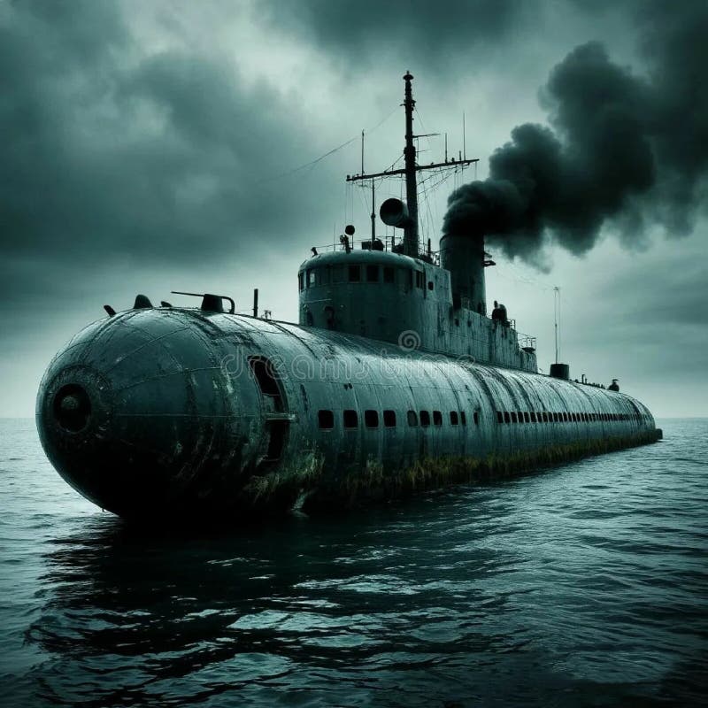 Diesel submarine stock photo. Image of battleship, navy - 379076076