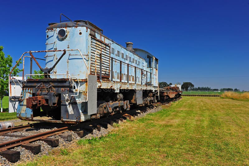 The Diesel Train with Wagon Stock Image - Image of heap, line: 6334017