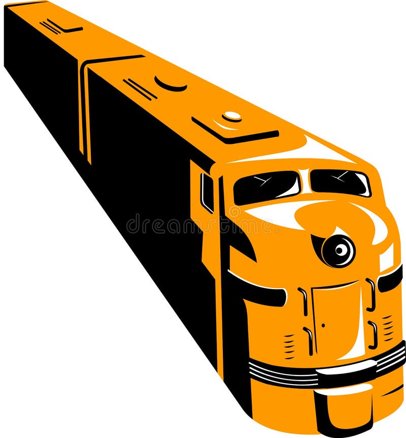 Old diesel train stock vector. Illustration of green - 70523800
