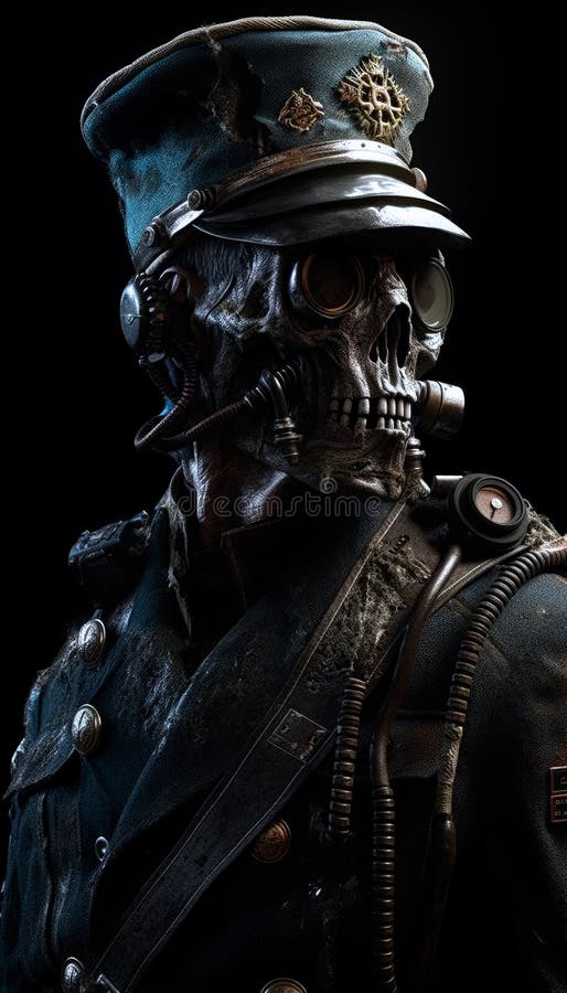Dieselpunk Engineered Zombie Soldier Stock Illustration - Illustration ...
