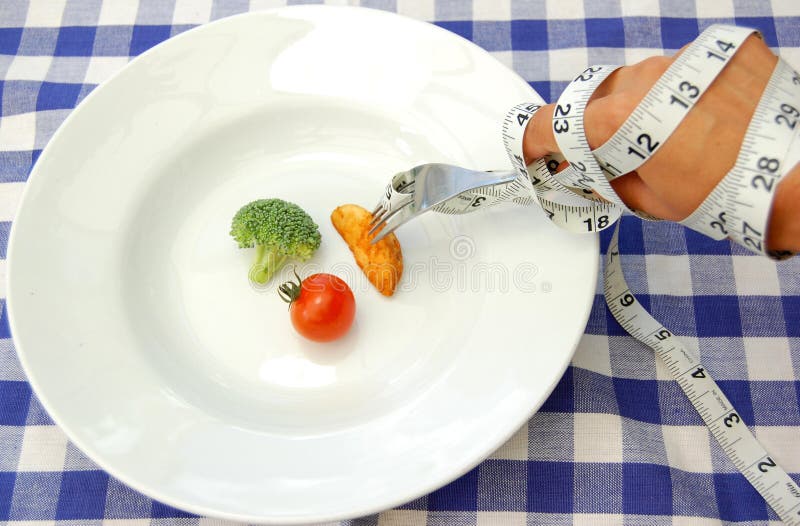 Strict diet stock image. Image of bulemia, ceramic, plate - 10877209