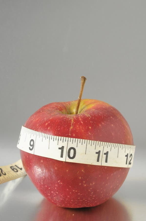 Diet Apple stock image. Image of tape, health, white - 321970181