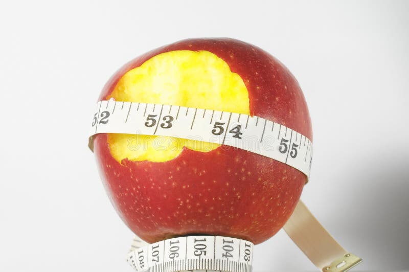 Diet Apple and Meter stock photo. Image of background - 165171260