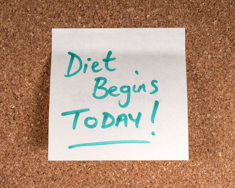 Diet Begins Today stock image. Image of lifestyle, calendar - 168762753