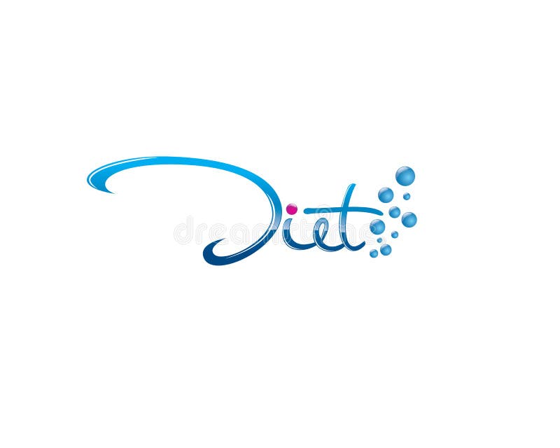 Diet Bubble Soda Blue Logo 3 Stock Vector - Illustration of design ...