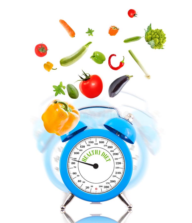 Diet Concept with Clock, Scale Dial Stock Image - Image of fitness ...