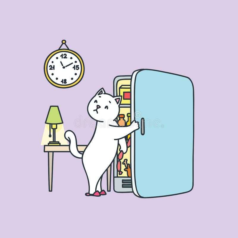 Sad fridge cartoon stock illustration. Illustration of isolated - 47926813