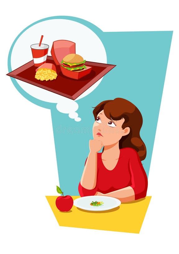 Diet eating temptation stock vector. Illustration of chubby - 22745051