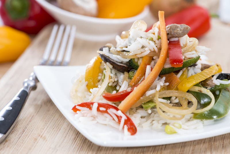 Diet Food (Rice and Vegetables) Stock Photo - Image of green, dinner ...