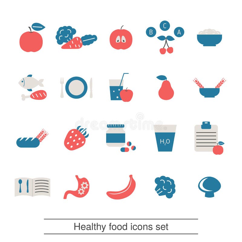Diet icon set stock vector. Illustration of isolated - 141745790