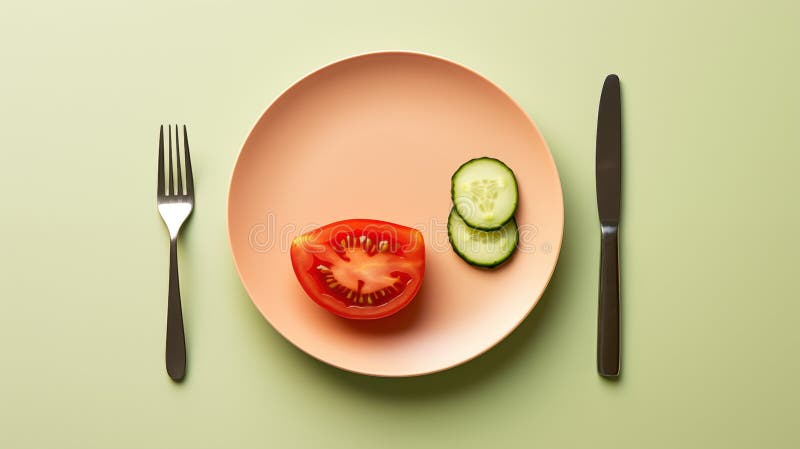 Diet. Lack of Calories in the Diet Stock Illustration - Illustration of ...