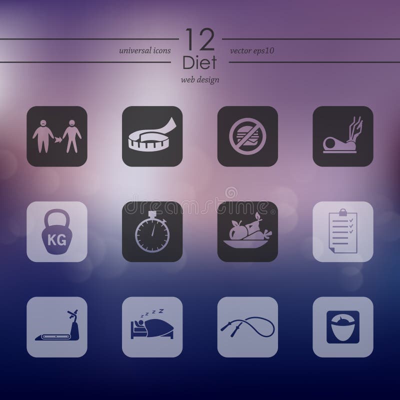 Set of diet icons stock vector. Illustration of focus - 98987523