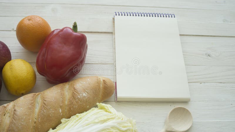 Diet Plan Notebook and Vegetables with Copy Space for Healthy Food ...