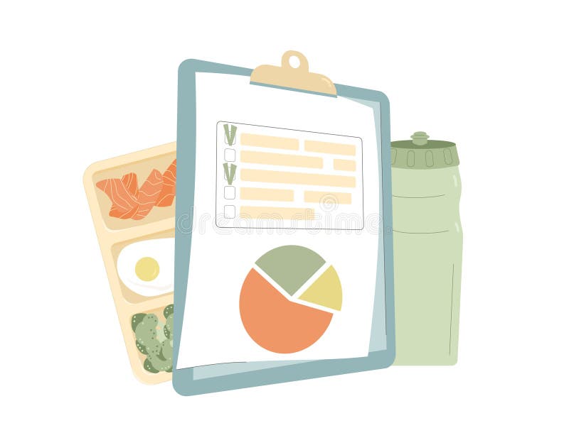 Diet Plan Program Concept. Nutrient Counting Checklist. Healthy ...