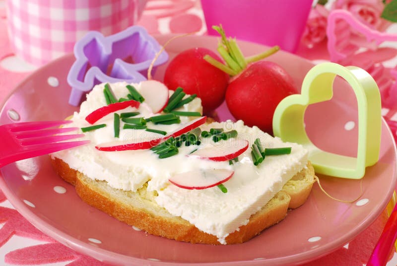 Diet Spring Breakfast for Child Stock Image - Image of cottage, diet ...