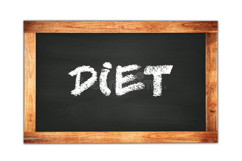 DIET Text Written on Wooden Frame School Blackboard Stock Image - Image ...