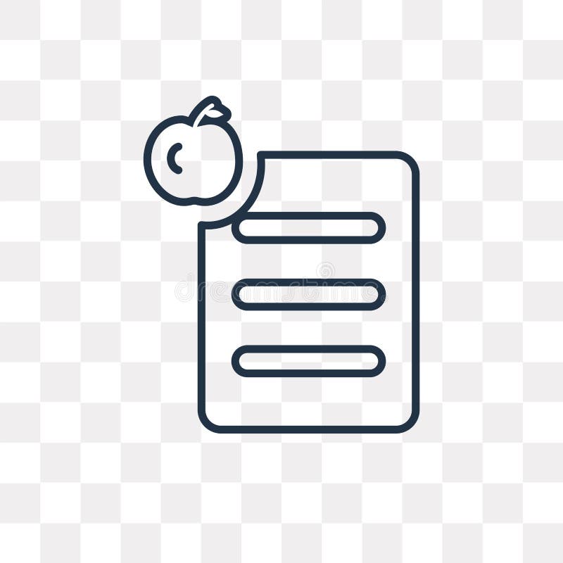 Diet Vector Icon Isolated on Transparent Background, Linear Diet Stock ...