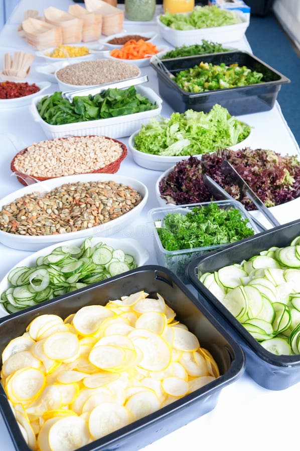 Open buffet salad bar stock image. Image of caesar, carrot - 24844089