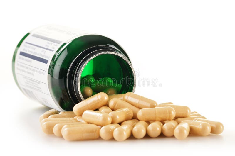 Dietary Supplement Capsules. Drug Pills Stock Photo - Image of purity ...