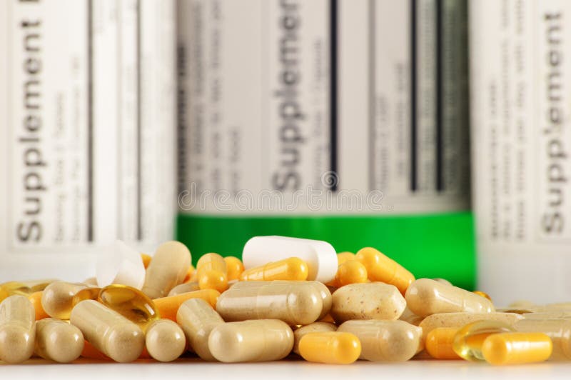 Dietary Supplement Capsules. Drug Pills Stock Image - Image of nutrient ...