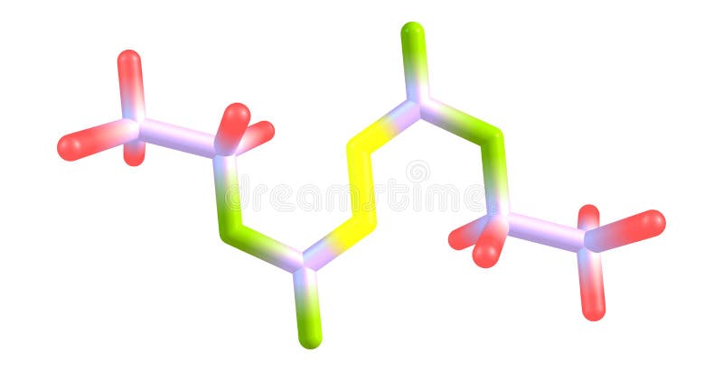 Diethyl Azodicarboxylate Molecule Isolated on White Stock Illustration ...