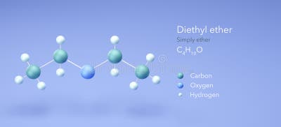 Diethyl Ether Molecule, Molecular Structures, Simply Ether, 3d Model ...