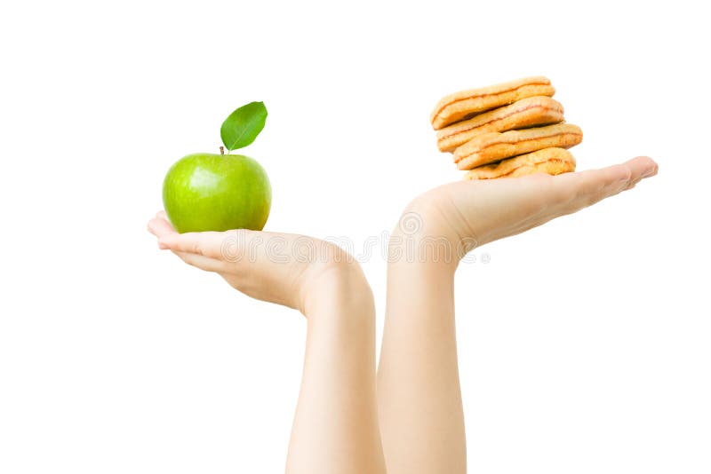 Dieting stock image. Image of choice, dessert, white - 31393411