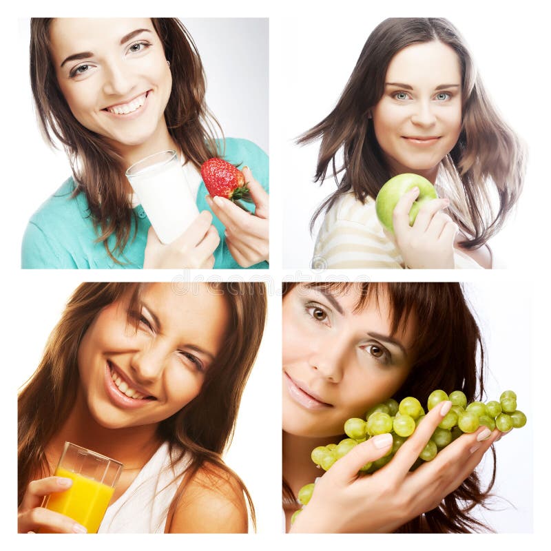 Dieting collage stock photo. Image of healthcare, food - 45849860