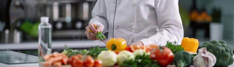 Dietitian Preparing a Healthy Meal Plan for a Client Stock Illustration ...