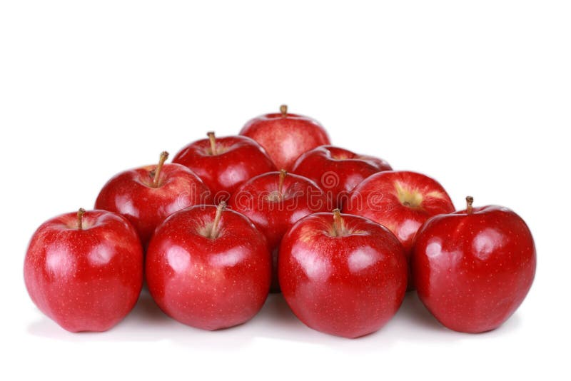 Diez manzanas de la gala foto de archivo. Imagen de sano - 8103126
