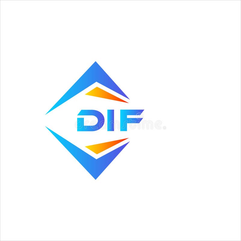 DIF Abstract Technology Logo Design on White Background. DIF Creative ...