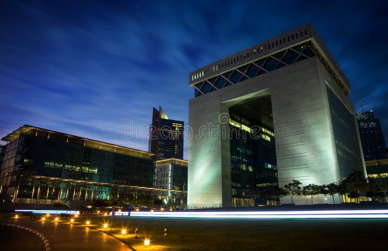 DIFC gate building Dubai stock image. Image of money, sunrise - 7040867