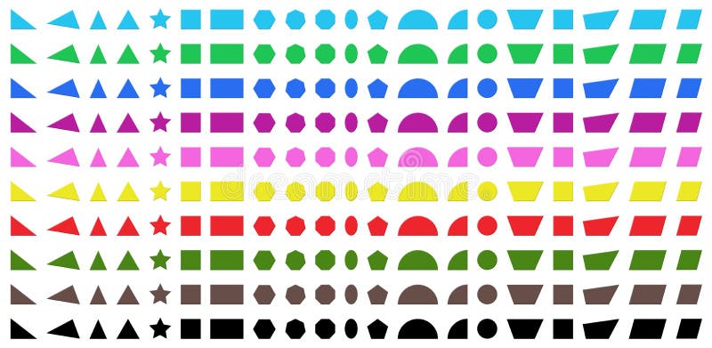 Différentes formes illustration de vecteur. Illustration du artistique ...