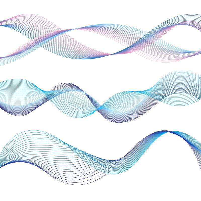 Différentes Vagues Graphiques Illustration de Vecteur - Illustration of ...