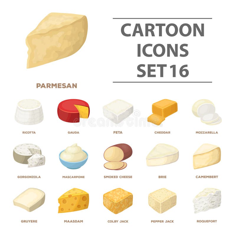 Différents Types De Fromage Illustration de Vecteur - Illustration du ...