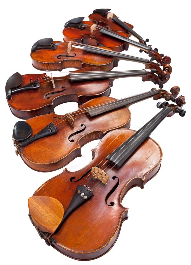 Famille des violons photo stock. Image du brun, trois - 29128472