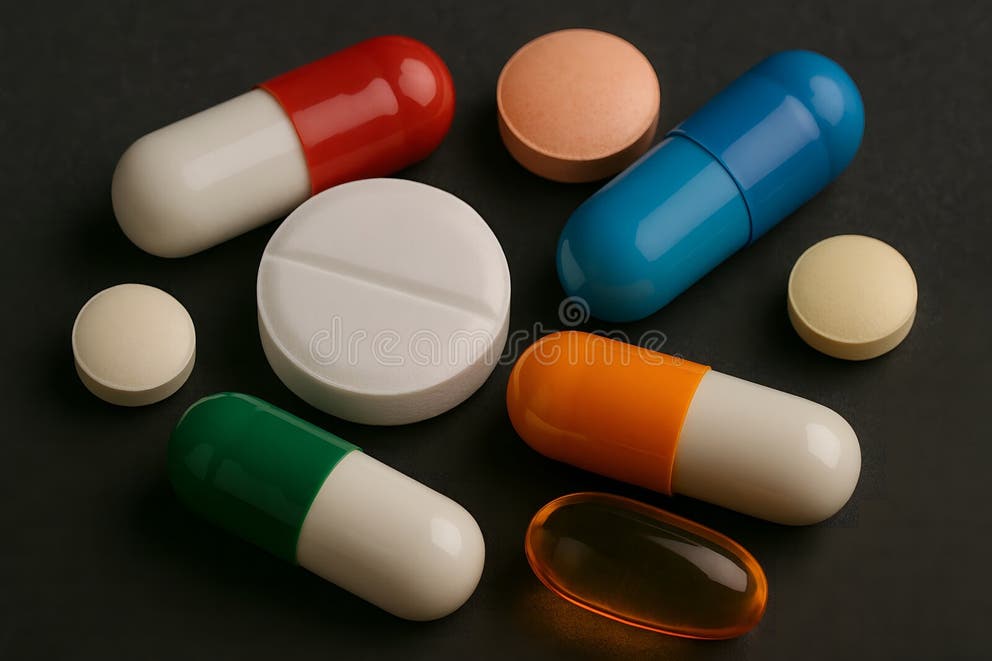 Différent Types of Medications Stock Illustration - Illustration of ...