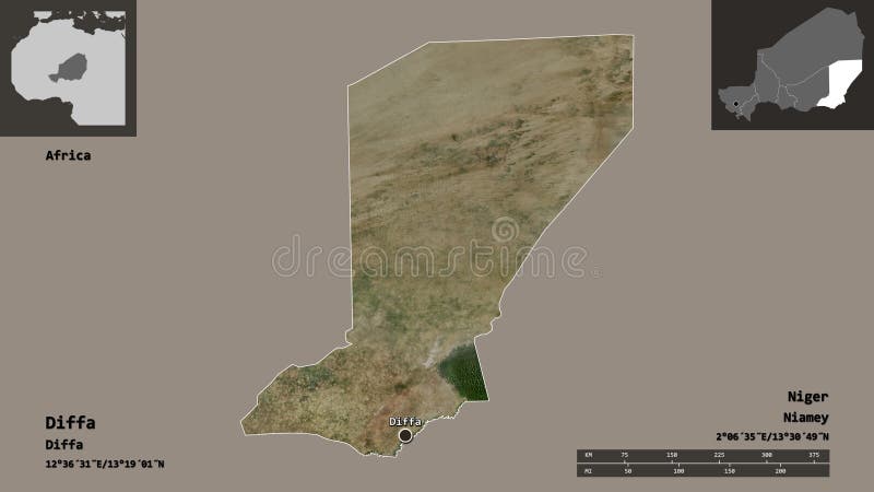 Diffa, Department of Niger,. Previews. Satellite Stock Illustration ...
