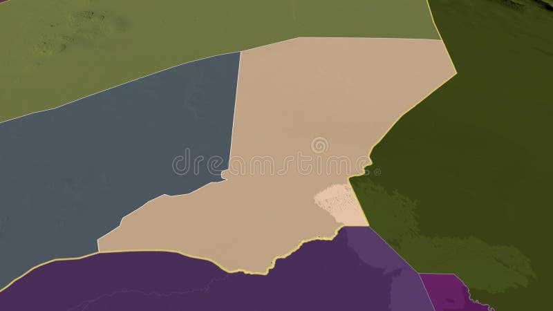 Diffa, Niger - Highlighted. Administrative Stock Illustration ...