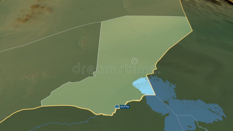 Diffa Niger Silhouette Map with Transparent Background Stock Vector ...